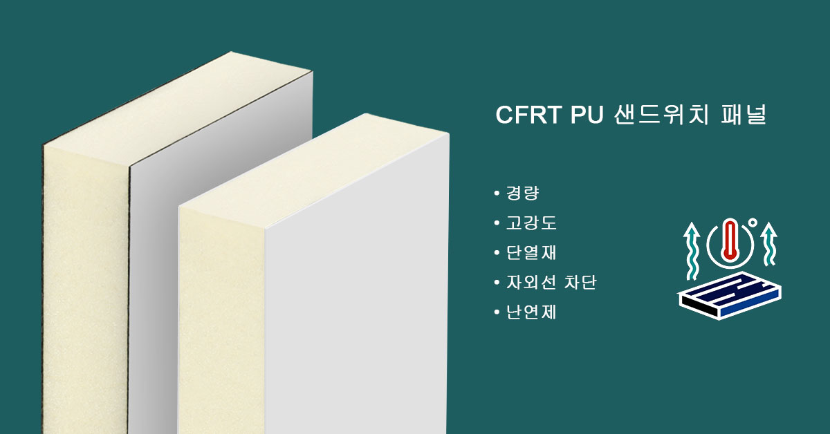 CFRT + PU 샌드위치 패널 – 복합재료 솔루션 전문가